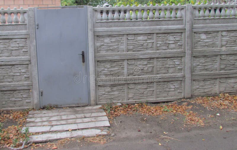 Metal Wicket Gate of Grey Colour Stock Image - Image of gate, ground ...