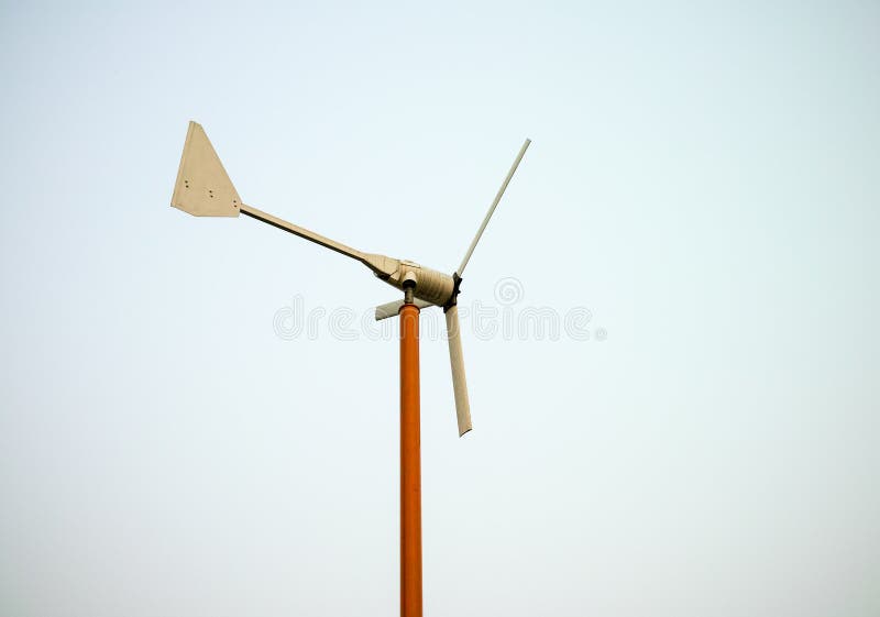 Metal wind turbine model stock image. Image of development - 51653269