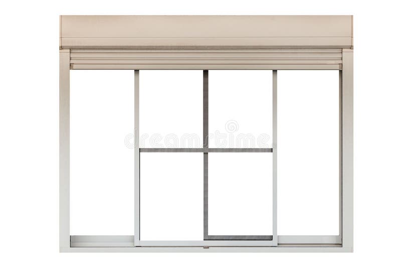 Metal Window Frame Isolated Stock Illustration - Illustration of brown ...