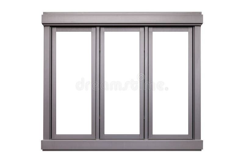 Metal Window Frame Isolated Stock Illustration - Illustration of brown ...