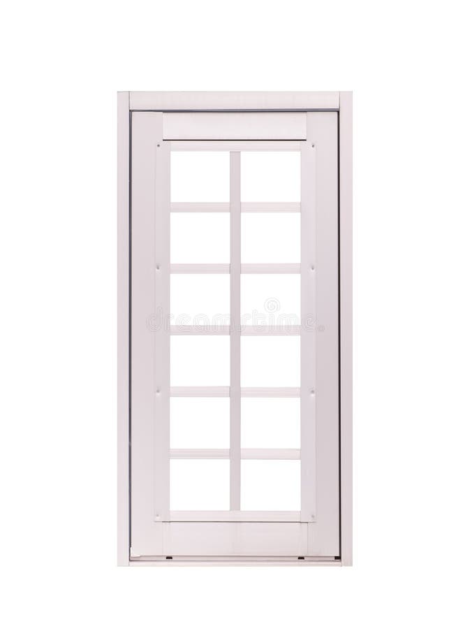 Red Metal Window Frame Isolaed on a White Background Stock Image ...