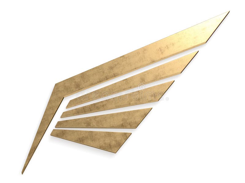 Metal Wing Symbol 3d Rendering Stock Image - Image of heraldic ...