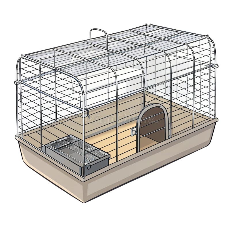 Metal Wire Cage for Pet Like Hamster, Small Animal Cage Stock ...