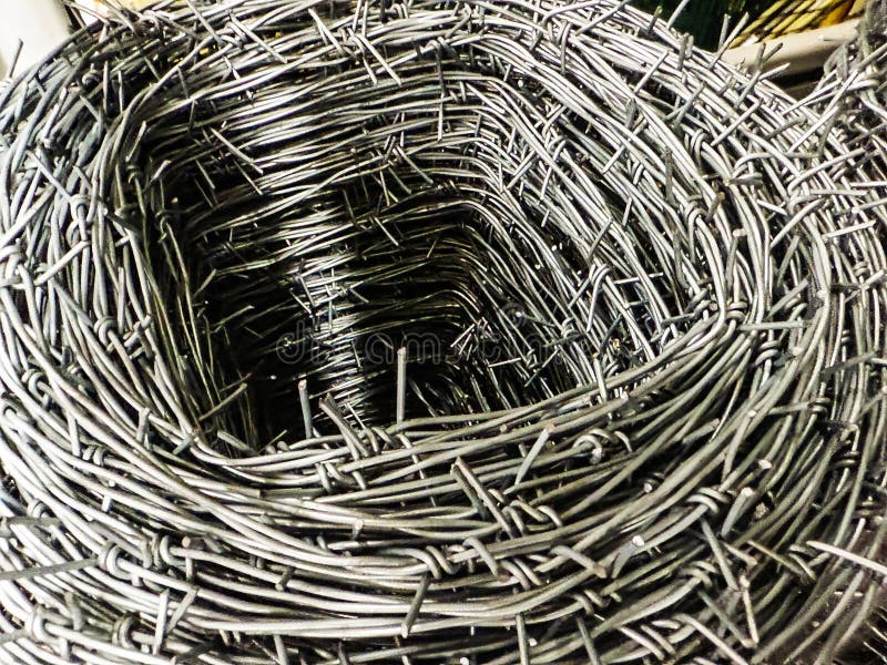 Metal Wire Coils Stacked Neatly in a Hardware Store Ready for Various ...