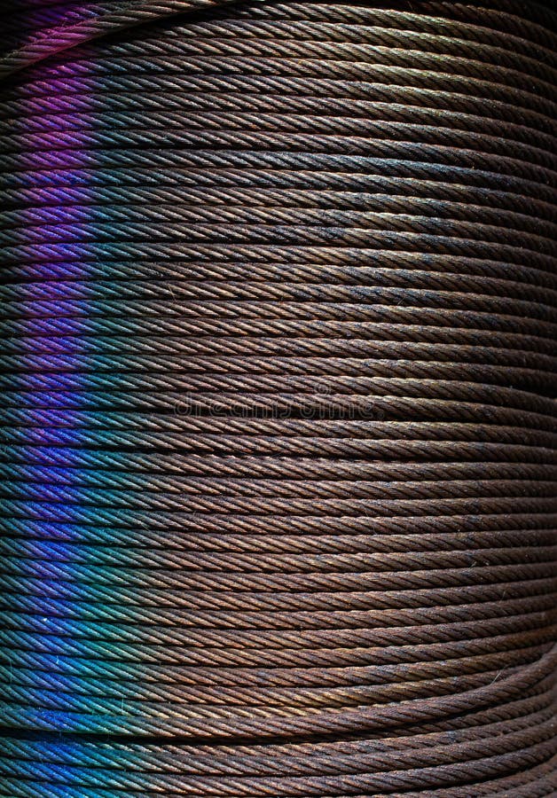 Metal Wire Roll Close-up. Pattern of Cables Stock Photo - Image of ...