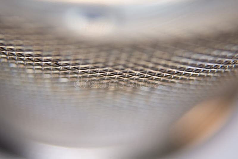 Metal Wire Round Mesh Background or Texture. Close-up, Macro. Stock ...
