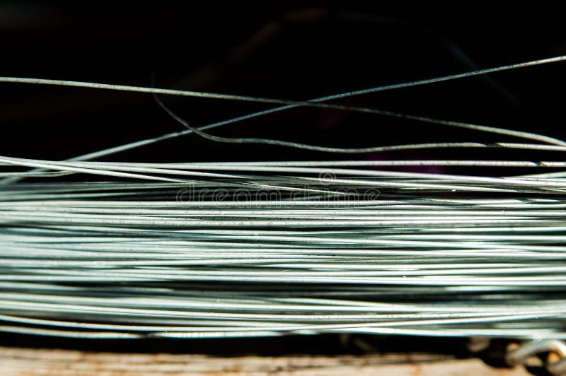 Metal Wire on a Rusted Surface Stock Photo - Image of industry, cable ...