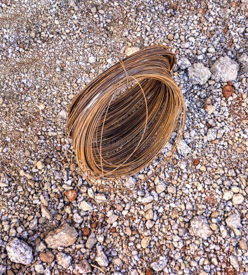 Metal wire spool stock photo. Image of construction - 269393232