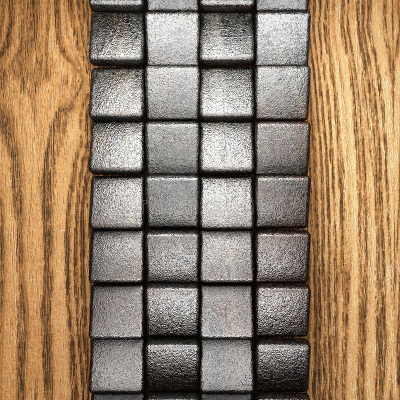 Metal on wood background stock illustration. Illustration of design ...