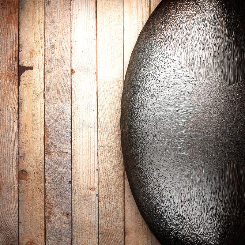 Metal on wood background stock illustration. Illustration of background ...