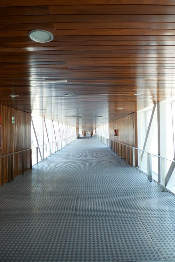 Metal and wood passage stock photo. Image of corridor - 20858278