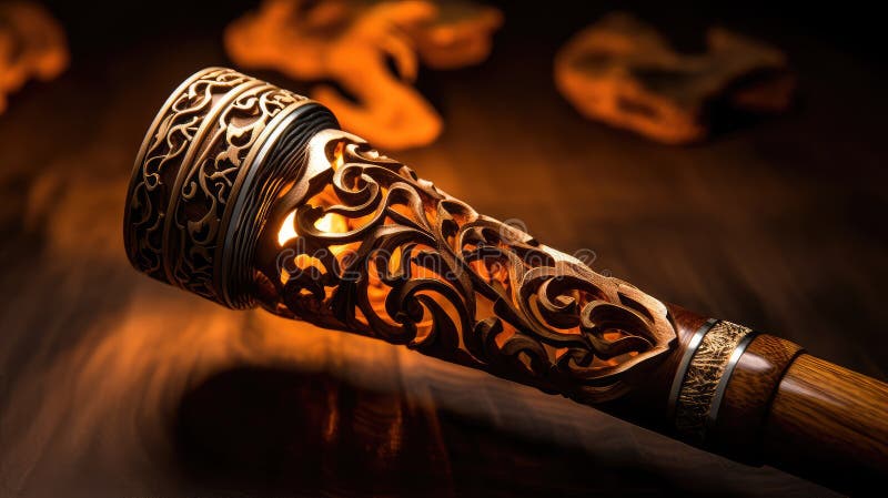 Metal wood torch stock illustration. Illustration of detail - 369376543