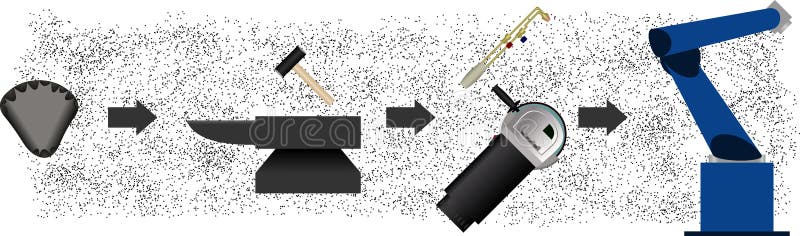 Work Evolution Hoverboard stock vector. Illustration of working - 208280035