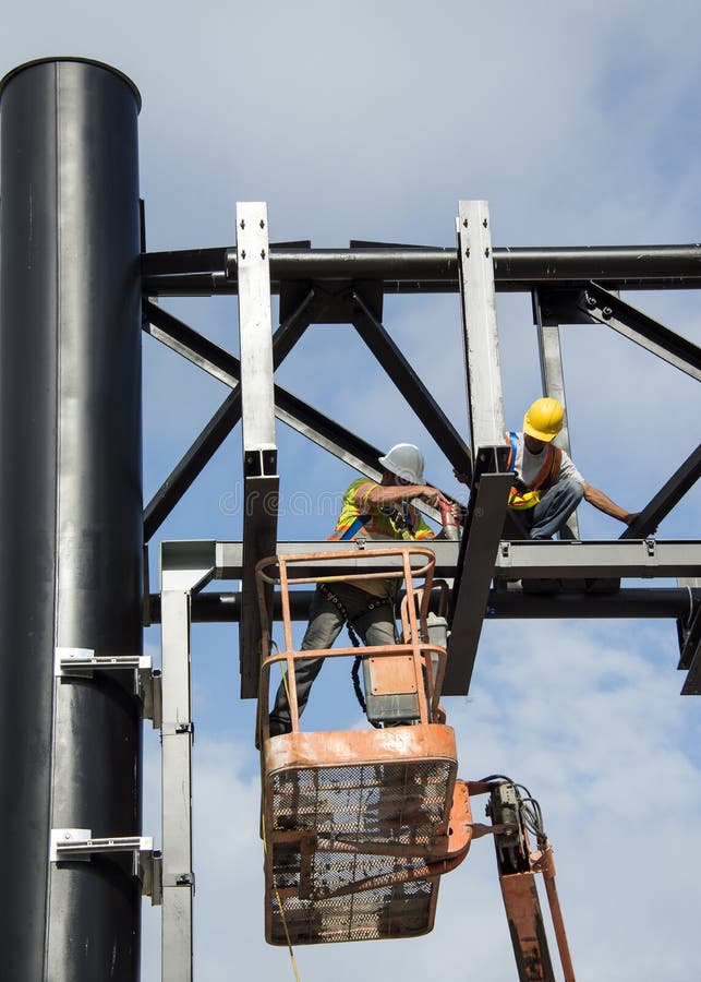 Steel Construction Workers stock photo. Image of manual - 4314040