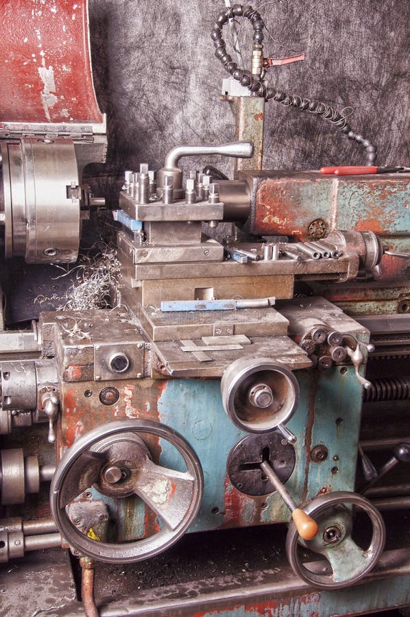 The Retro Milling Machine in the Workshop Stock Image - Image of mill ...