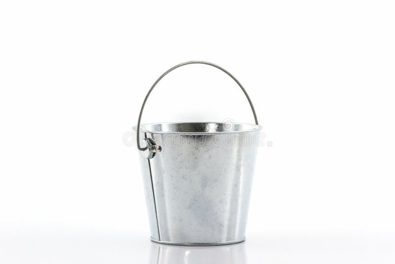 Metal zinc bucket. stock image. Image of household, retro - 50318229