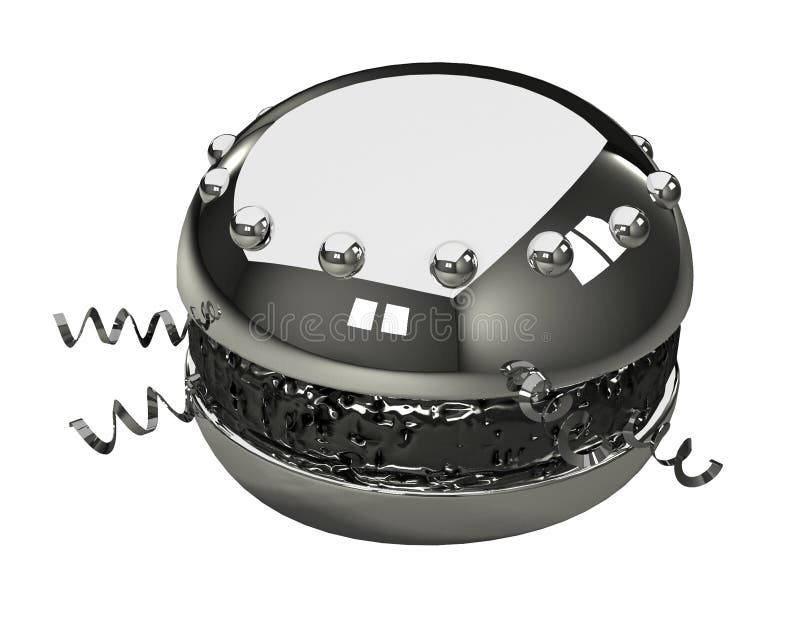 Metalburger En El Fondo Blanco Stock de ilustración - Ilustración de ...