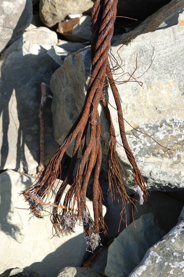 Metale rope. stock image. Image of closeup, stone, rope - 27711965