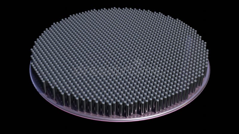 Metalens. Array of Small Lenses Mounted on Disk Wafer. 3d Render ...