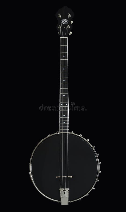 Banjo Isolated on a White Background Stock Photo - Image of song, frets ...