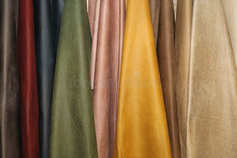 Metalic Colorful Leather Samples Stock Image - Image of colourful ...