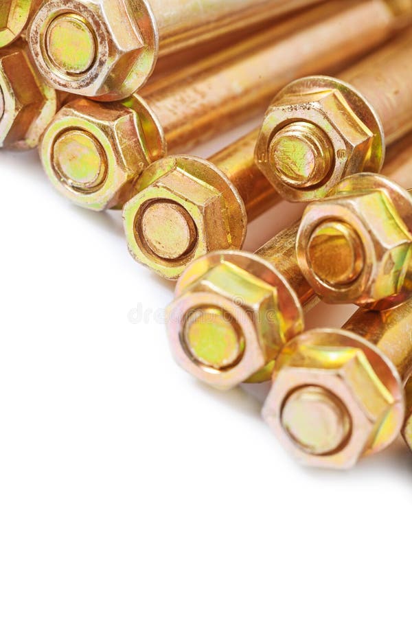 Metalic Gold Colored Anchors Isolated on White Stock Photo - Image of ...