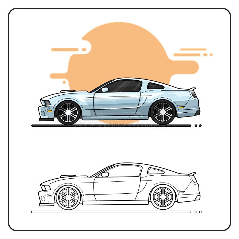 Metalic Super Car Side View Stock Vector - Illustration of design ...