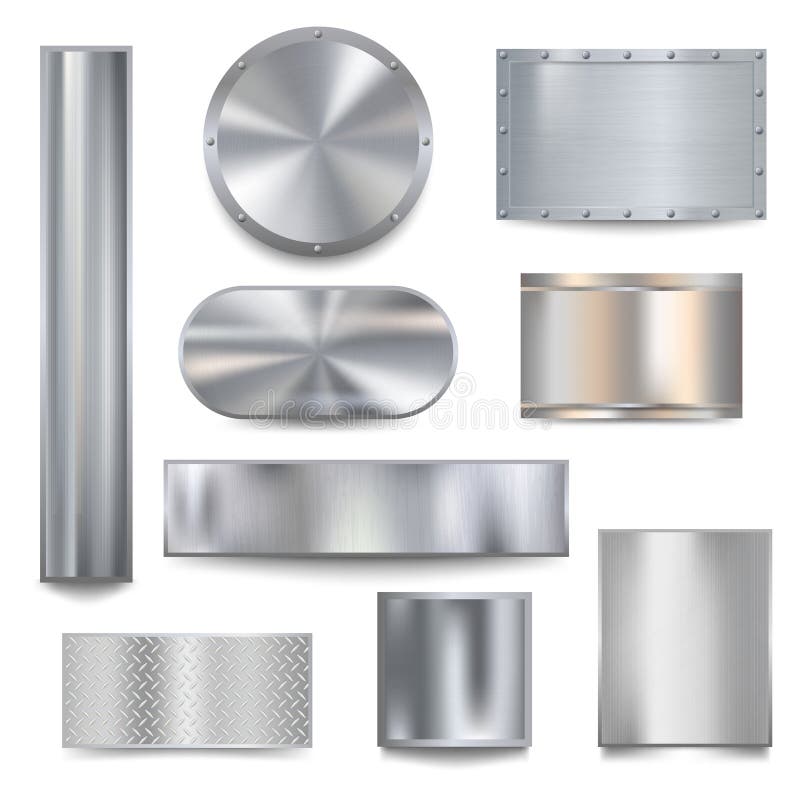 Metalized Banners. Steel Textured for Borders Frames Metallic Plaque ...