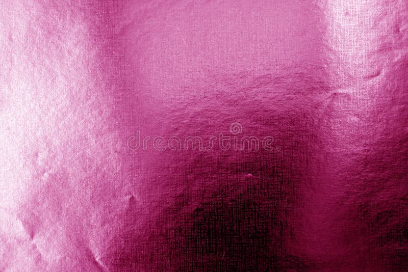 Metalized Plasrtic Wrap Texture with Crumples in Pink Color Stock Image ...