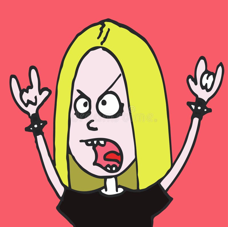 Heavy Metal Girl Stock Illustrations – 351 Heavy Metal Girl Stock ...