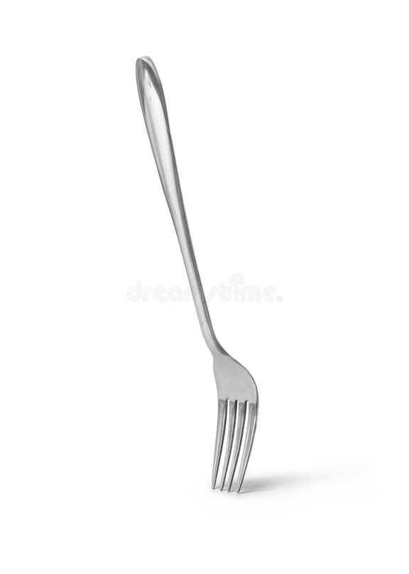 Metall Kitchen Fork Isolated Stock Photo - Image of shiny, dinner ...