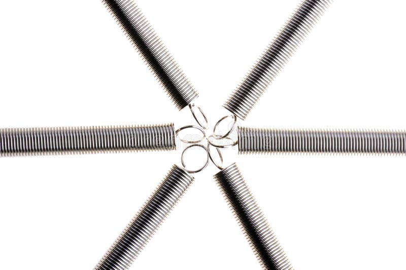 Metallfeder Getrennt Auf Weißem Hintergrund Stockfoto - Bild von schlag ...