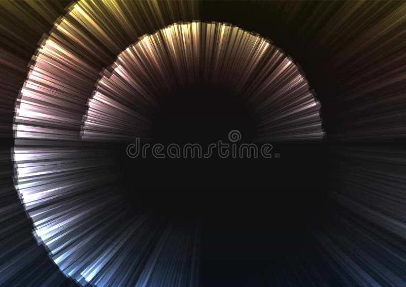 Metallic Abstract Digital Shell Grow Layer in Dark Background Stock ...