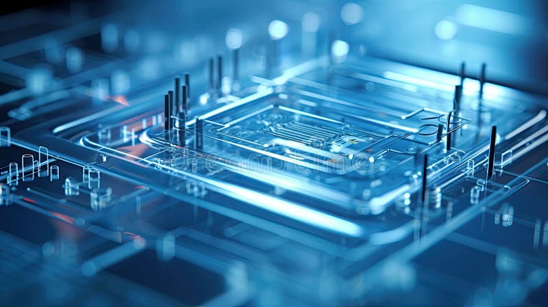 Metallic Abstract Medical Technology Stock Illustration - Illustration ...