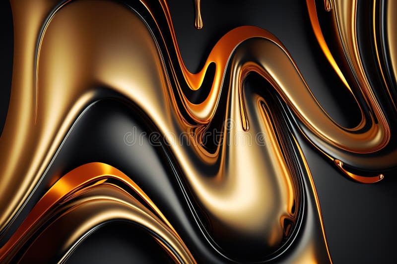 Metallic Abstract Wavy Liquid Background Layout Design Tech Innovation ...