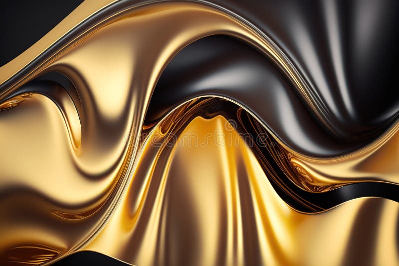 Metallic Abstract Wavy Liquid Background Layout Design Tech Innovation ...
