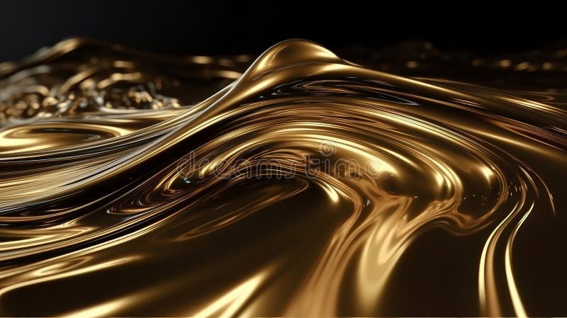 Metallic Abstract Wavy Liquid Background Layout Design Tech Innovation ...