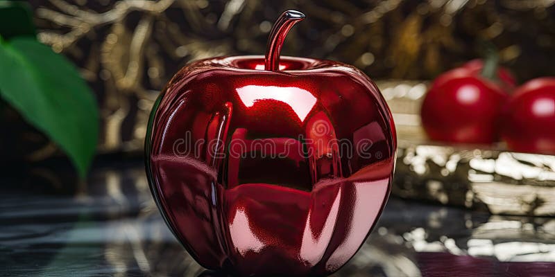 Metallic Apple Red Apple Smooth Surface - Metallic Light Stock ...