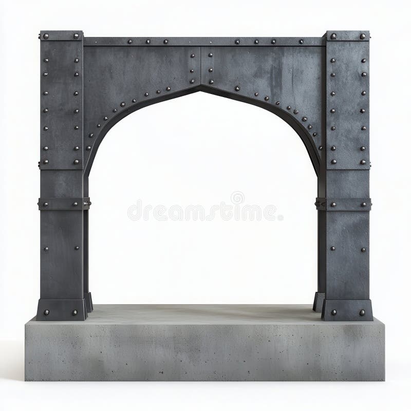 A Metallic Arch Structure with a Concrete Base, Designed for ...