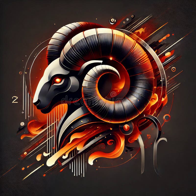 Metallic Aries Star Sign stock illustration. Illustration of astrology ...