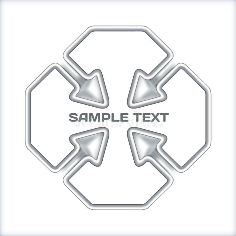 Metallic arrows concept stock vector. Illustration of marketing - 26398424