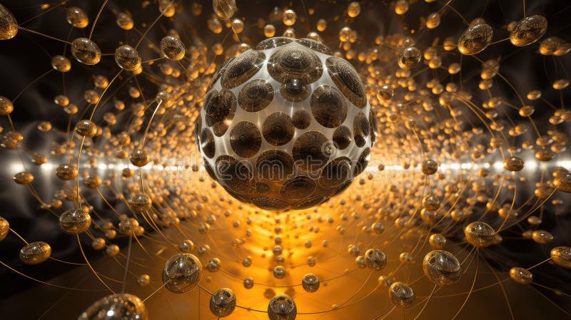 Metallic atom pattern stock illustration. Illustration of captures ...