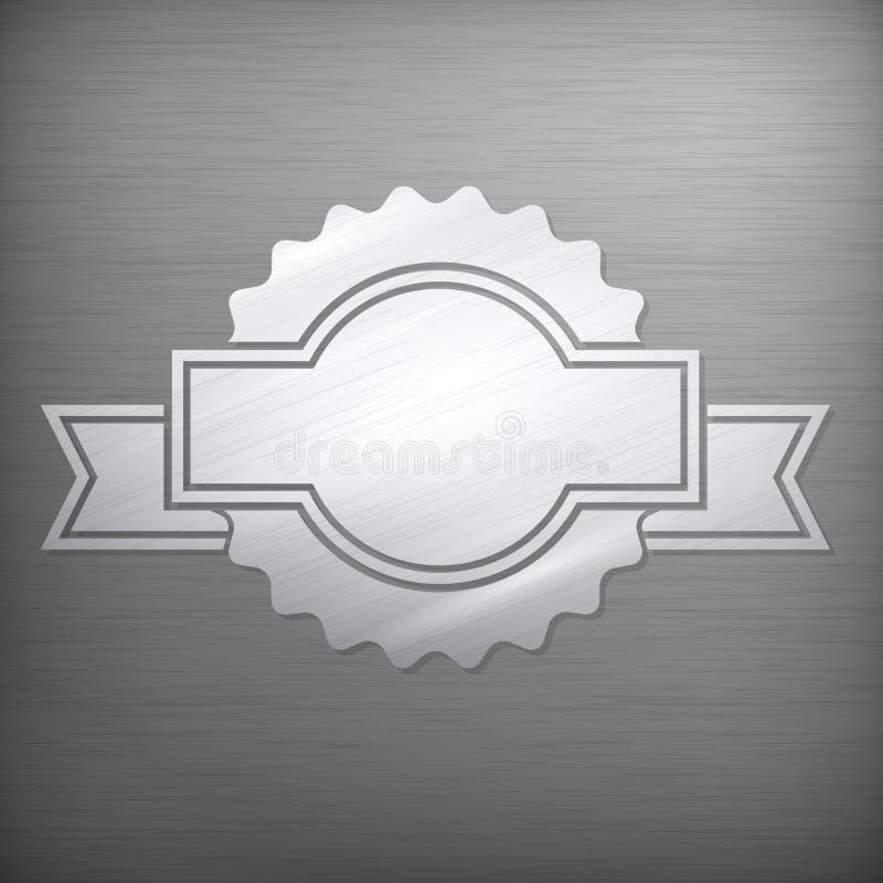 Metallic award with ribbon stock vector. Illustration of badge - 44771750