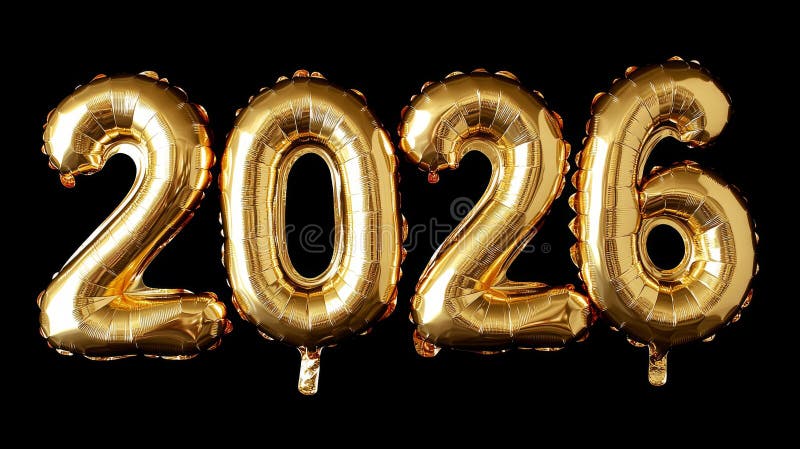 Metallic Backdrop Featuring Golden Foil Balloons Forming the Number ...