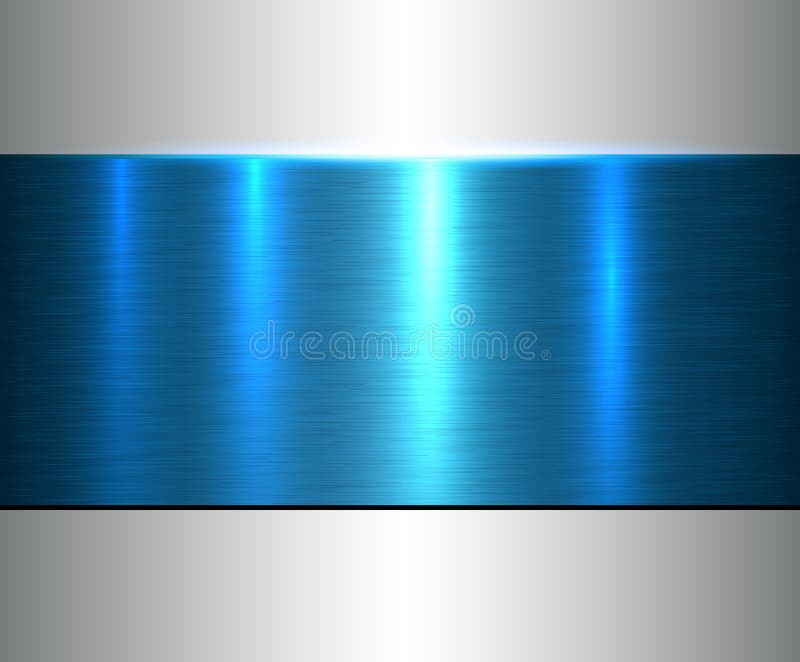 Blue Chrome Metal Texture