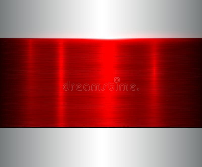 Metallic Background with Brushed Metal Banner Stock Vector ...