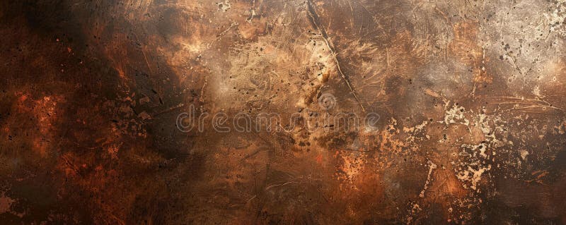 Metallic Background with a Burnished Bronze Surface, Featuring Rich ...