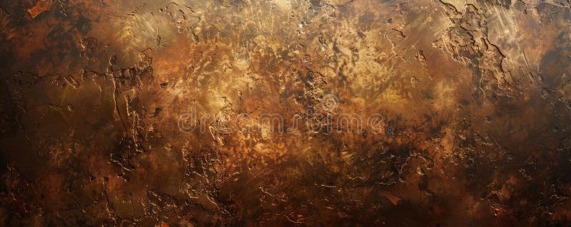 Metallic Background with a Burnished Bronze Surface, Featuring Rich ...