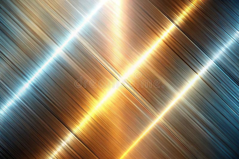 Metallic Background with Diagonal Light Beams Stock Illustration ...