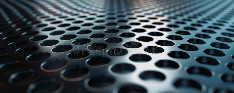Metallic Background Featuring an Intricate, Perforated Metal Pattern ...